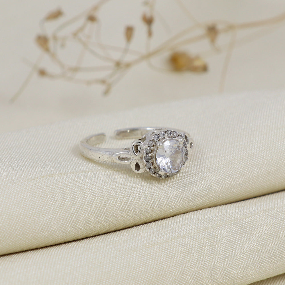 CZ Stone Silver Ring – Sparkling Elegance in Sterling Silver – 925 silver
