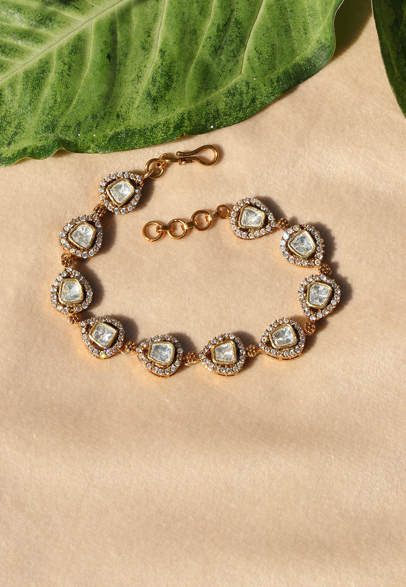 Gold Finish Diamond Bracelet | Elegant & Premium Design – 925 silver