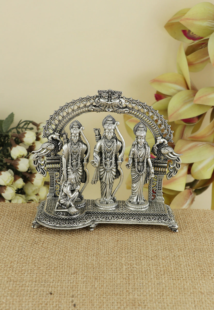 Silver Ram Darbar Murti| Premium Silver Murti for Worship & Festivals ...